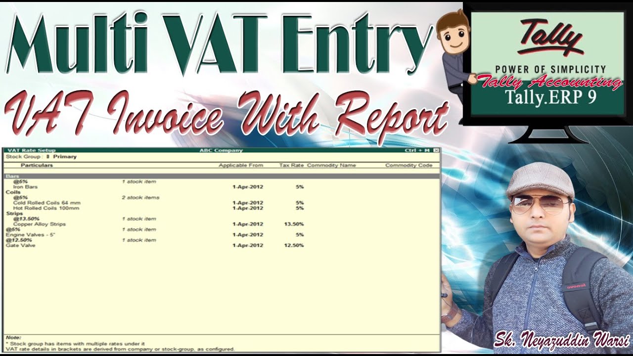 How to Pass Multi Value Added Tax(VAT) Entries in Tally Accounting # ...