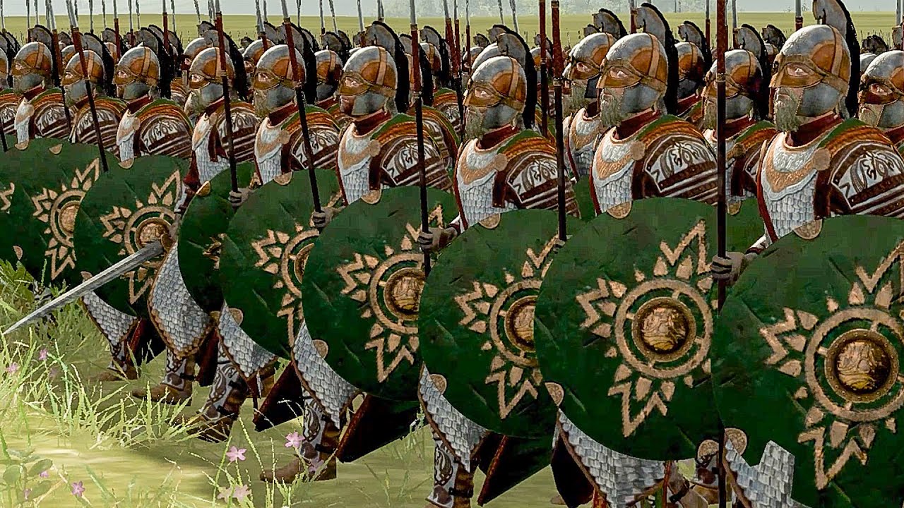 Total War Attila | High Elves VS Rohan | Huge Cinematic Battle - YouTube