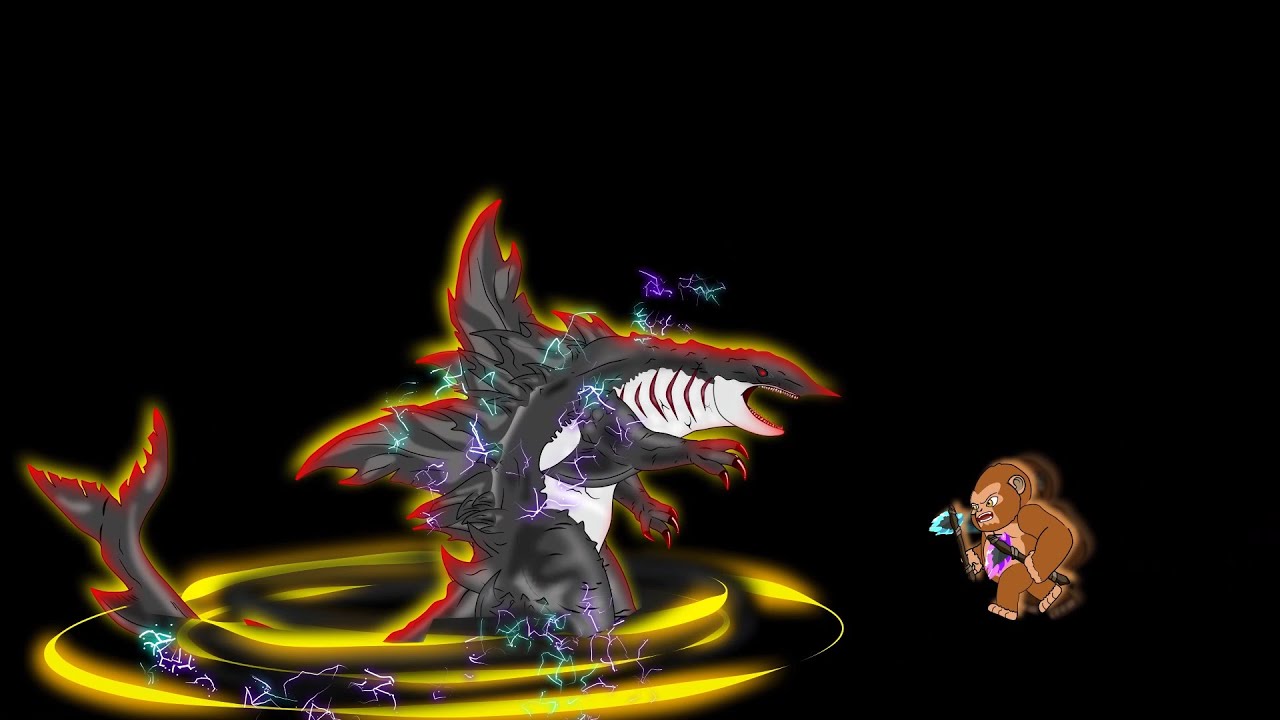 Baby Kong get trouble when draw SHARKZILLA - YouTube