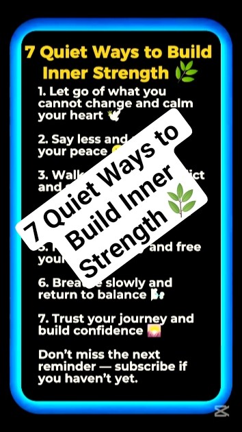 7 Quiet Ways to Build Inner Strength 🌿 - YouTube