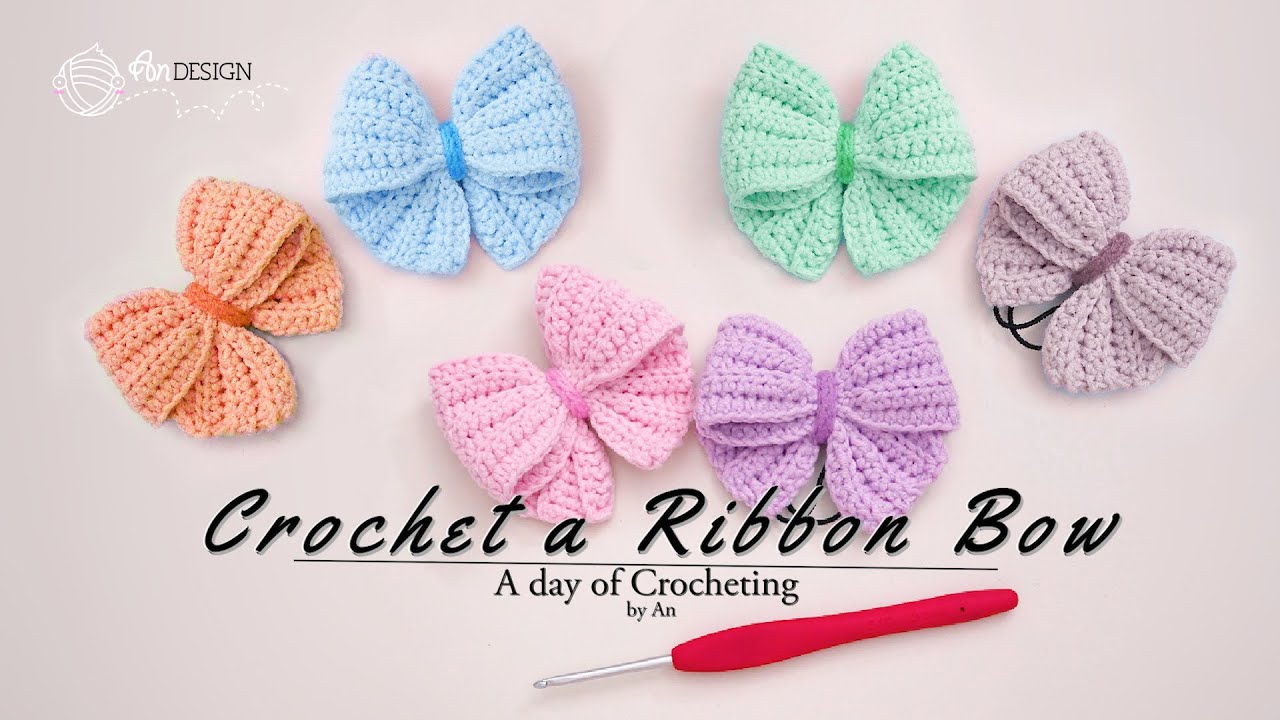 How to crochet | Charming Ribbon Bows | A Crochet Tutorial for ...