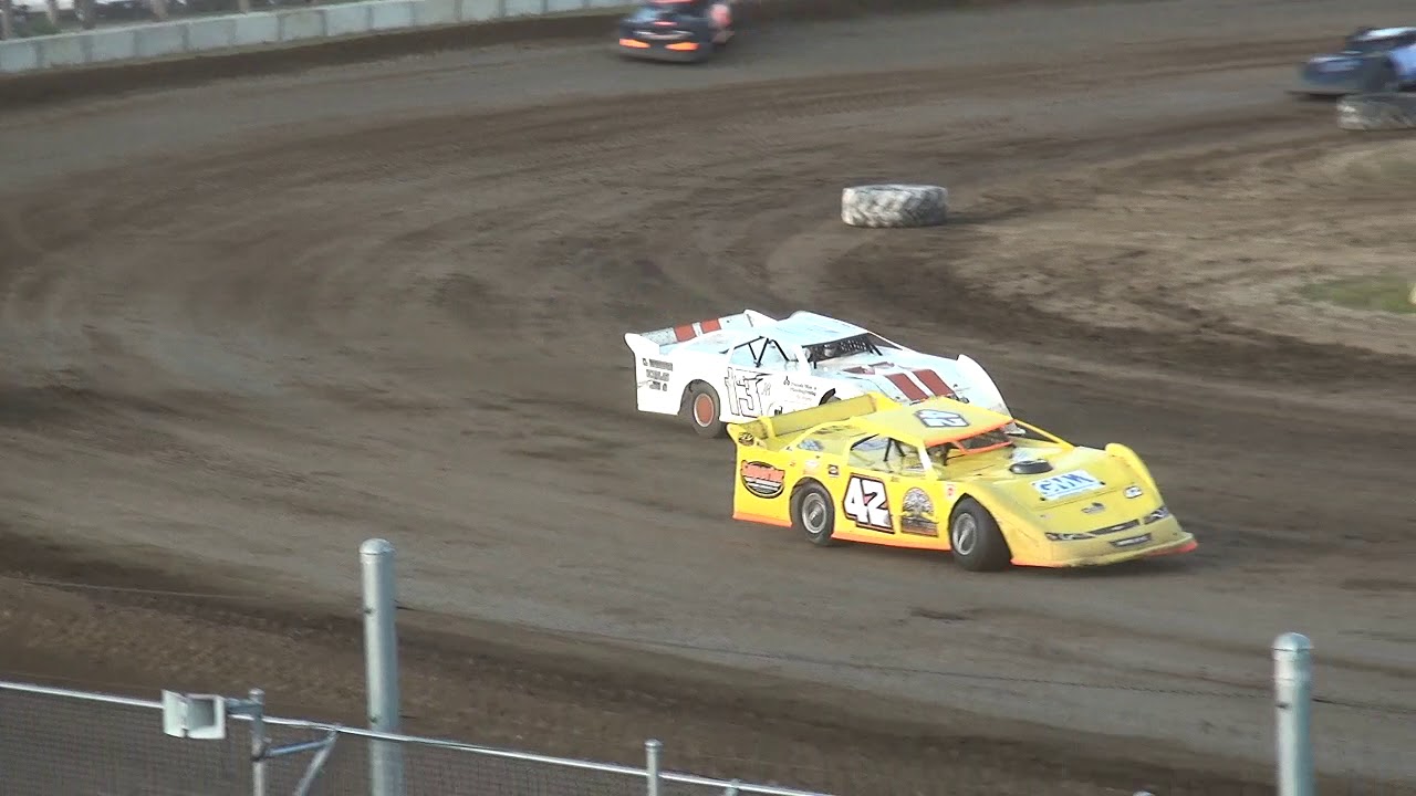 IMCA Late Model Heat 1 Independence Motor Speedway 8/10/19 - YouTube