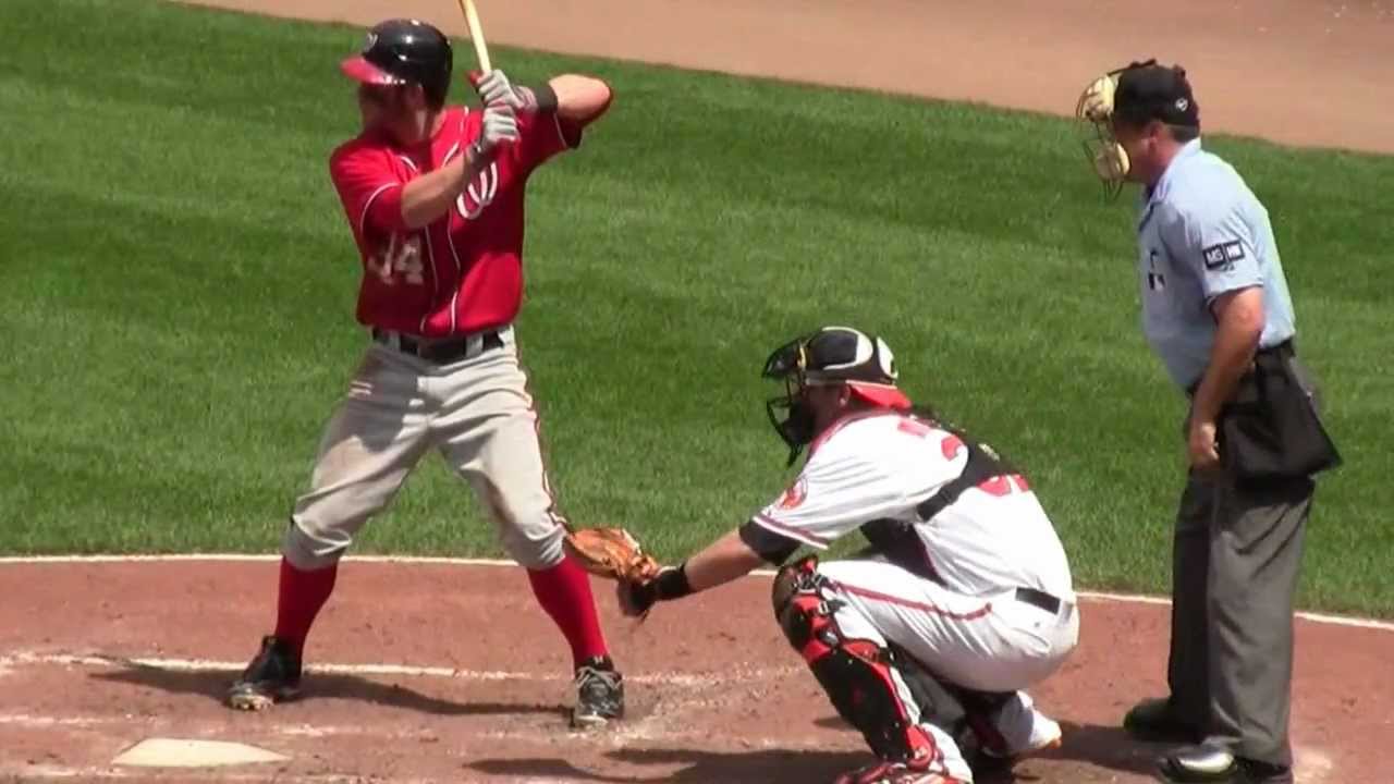 Bryce Harper Head First Slide At Camden Yards - YouTube