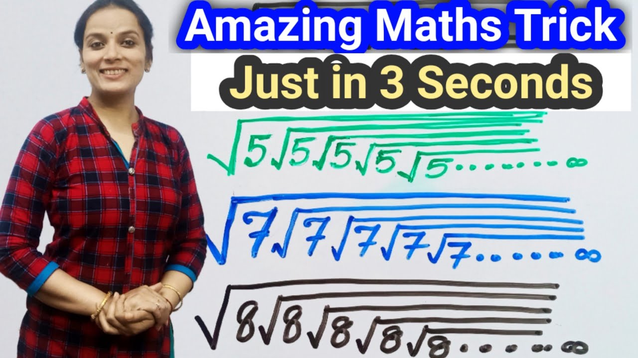 A MAGICAL MATHS TRICK , SQUARE ROOT OF INFINITE SUM SHORTCUT - YouTube