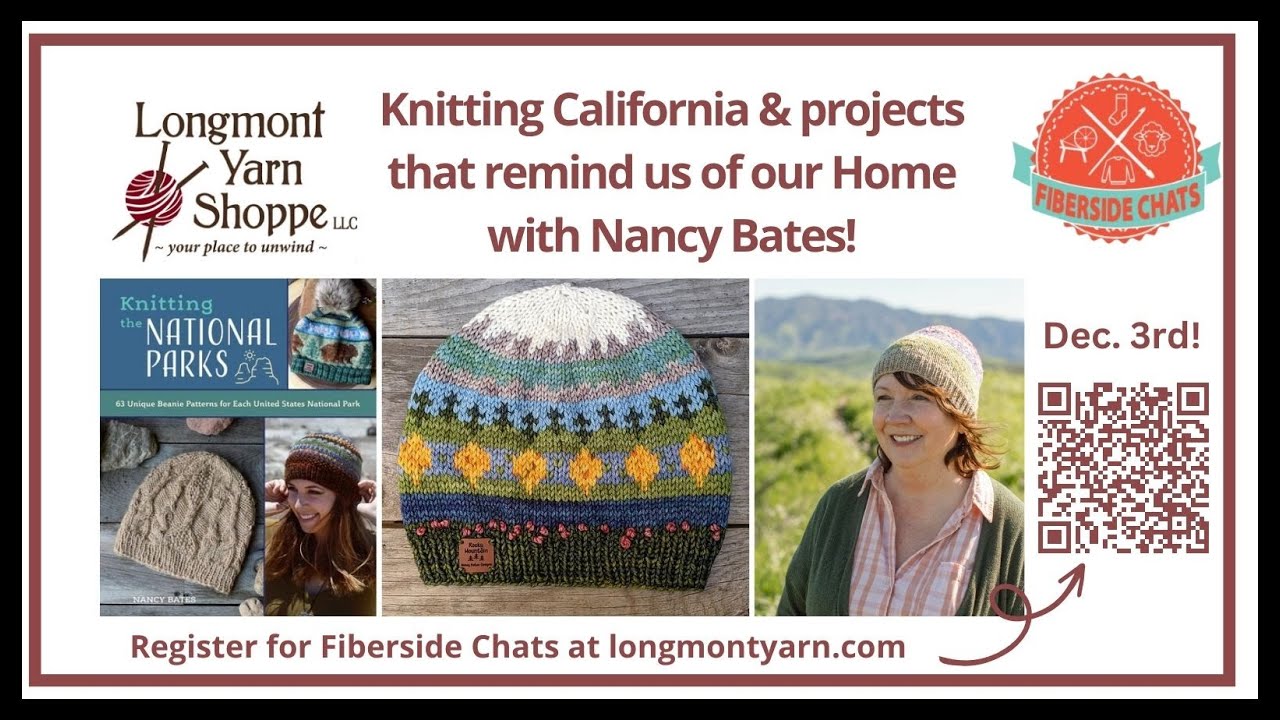 Fiberside Chats with Nancy Bates on December 3rd! - YouTube