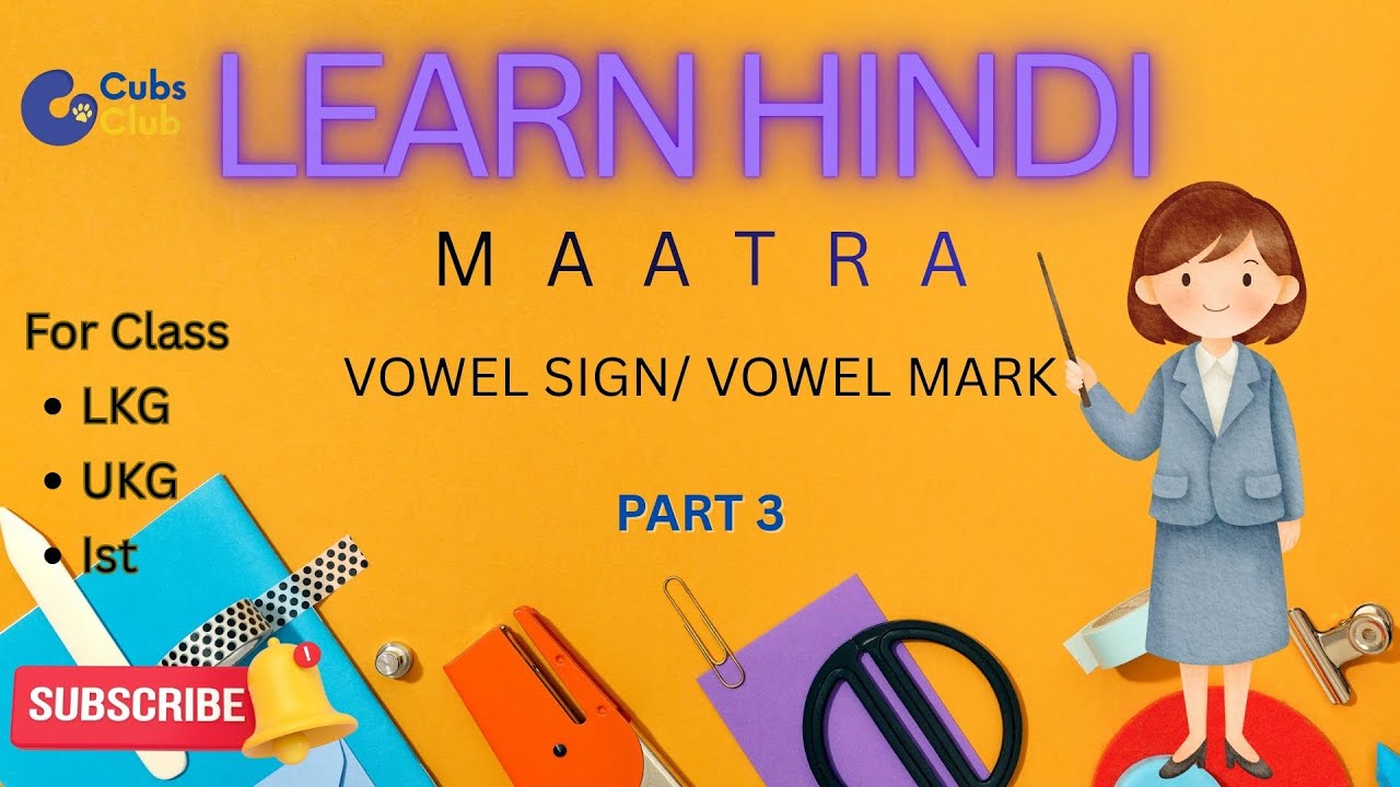 LEARN HINDI MATRA( VOWEL SIGNS) - YouTube