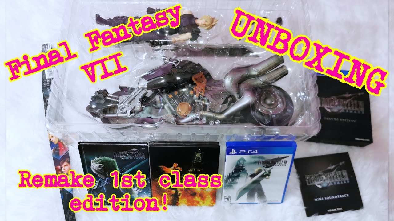 Final Fantasy VII Remake 1st class edition Unboxing (Collector's ...
