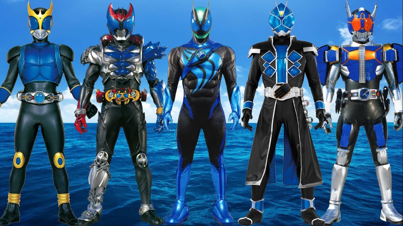 Kamen Riders Zeztz, Wizard, Kiva, Den-O, and Kuuga Blue Forms Henshin ...
