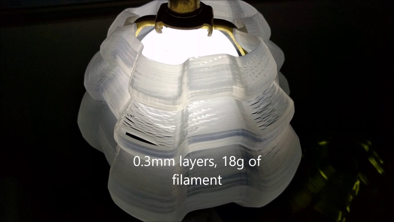 3d Printed Tiny Lampshade PETG for LED Lamps - YouTube