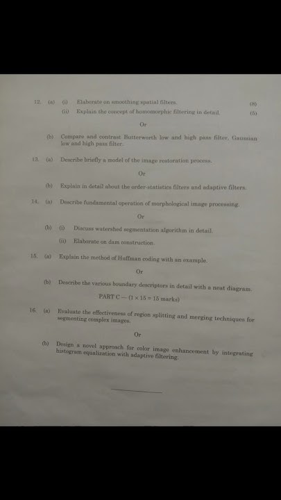 CEC366 Image Processing Question Paper 2025 #ronaldo #messi #christianoronaldo - YouTube