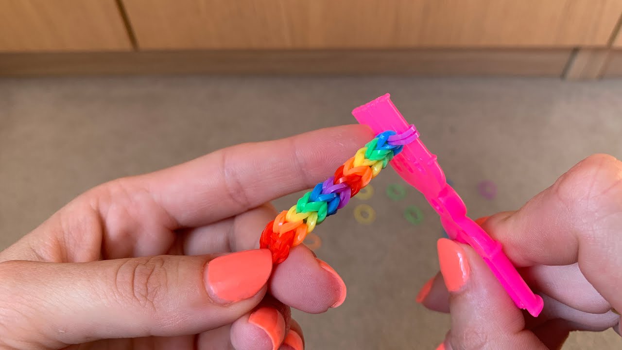 3D Loom Band Bracelet tutorial @craftylss2042 #loomband #rainbowloom # ...