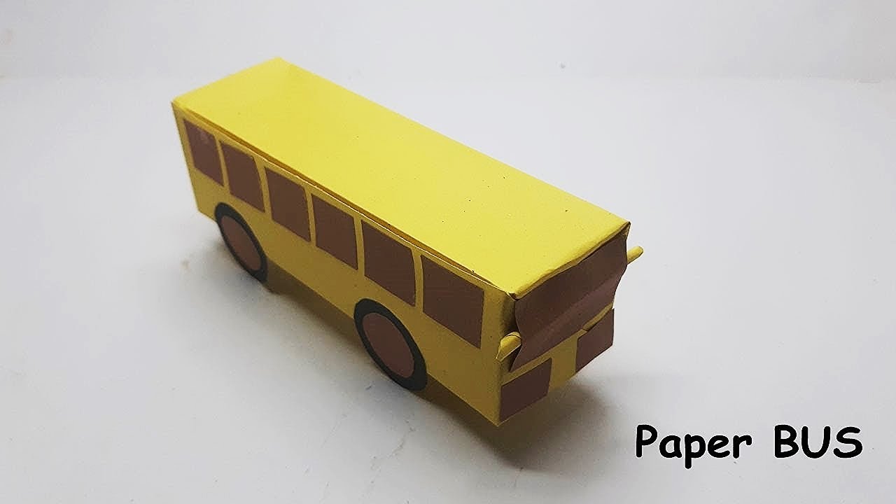 How to Make Easy Paper Toy BUS For Kids / Paper Crafts / Kids Crafts ...