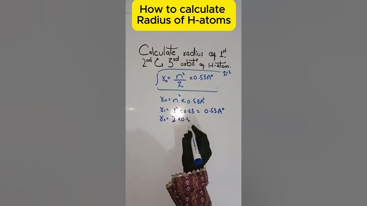 How to calculate Radius of H atoms #chemistry #shorts - YouTube