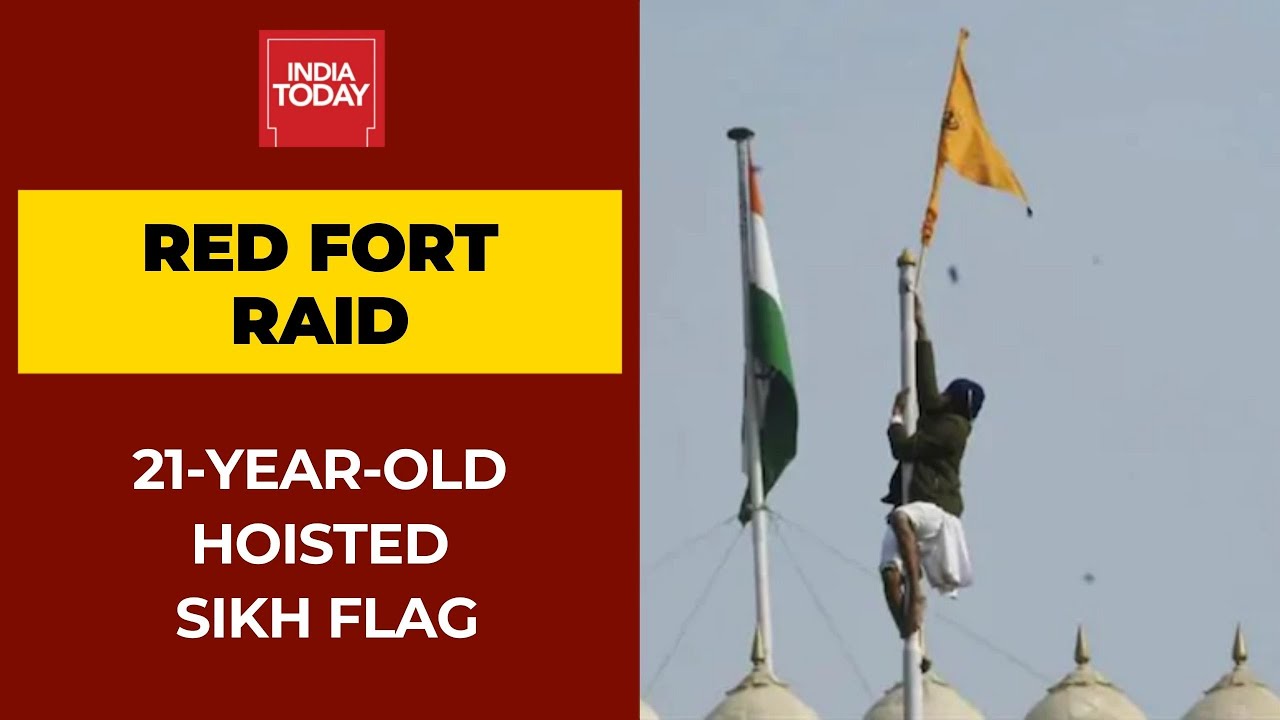 Man Who Raised Sikh Flag At Red Fort Identified As 21-Year-Old Farmer ...