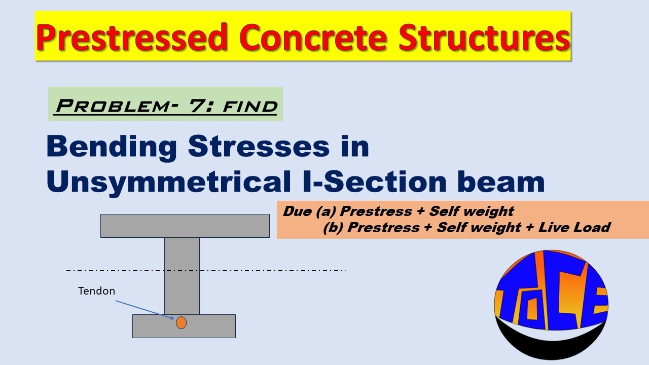 Unsymmetrical PRE-STRESSED I-Section beam Bending Stresses - YouTube