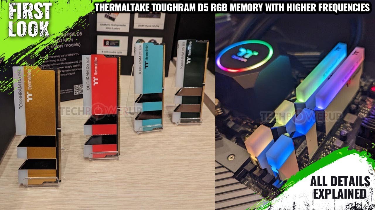 Thermaltake ToughRAM D5 RGB Memory With More Color Options Showcased At ...