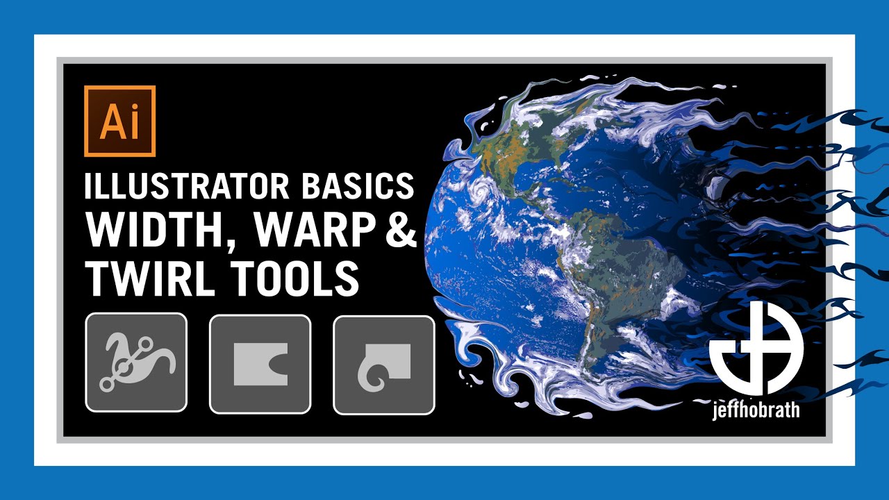 How to use Width, Warp & Twirl Tools Vector Tutorial | Illustrator ...