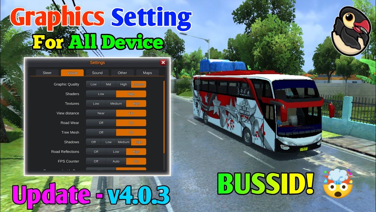 All Graphic Settings In Bus Simulator Indonesia - YouTube