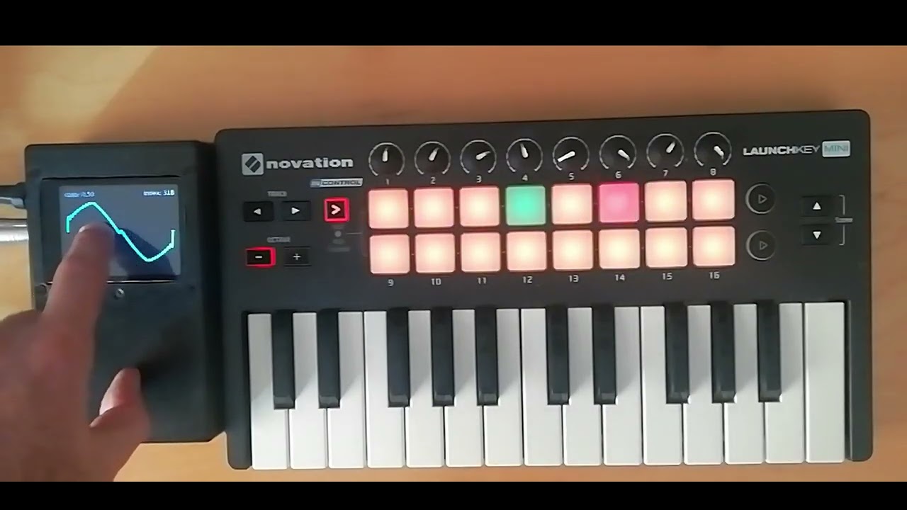 Augmented MIDI controller FM synth and step sequencer with AI-waveshaping - YouTube