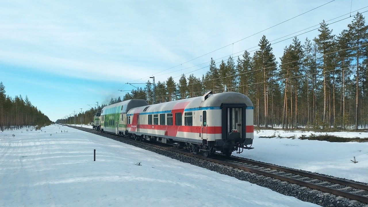 Finnish Trains in Northern Finland April 2024 - YouTube