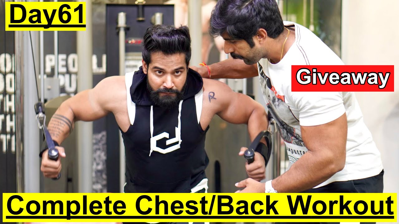 Day61||Complete Chest And Back Supersets Workout|| Transformation ...