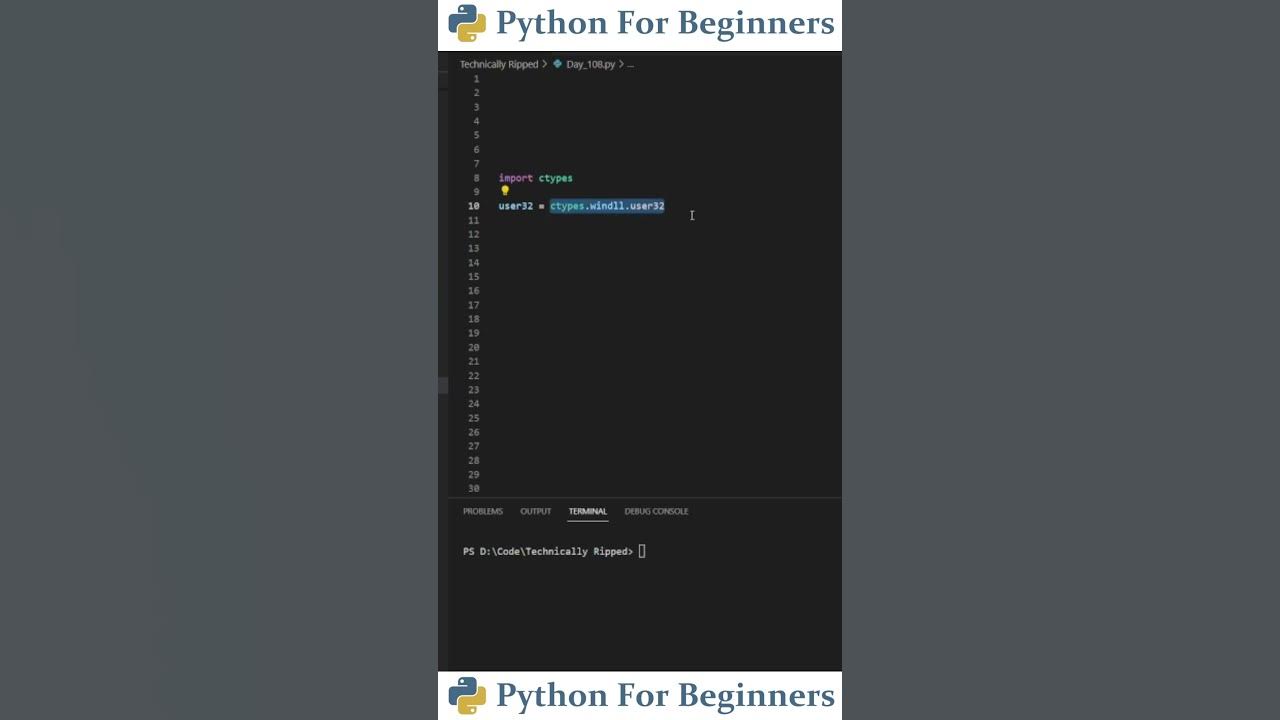 Moving The Mouse/Cursor With Python | Python For Beginners - YouTube
