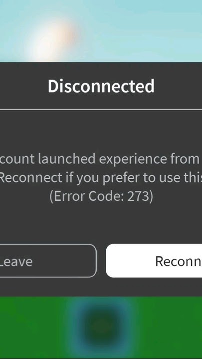 POV: When you get Error code 273. #Roblox (I didnt actually get banned.) - YouTube