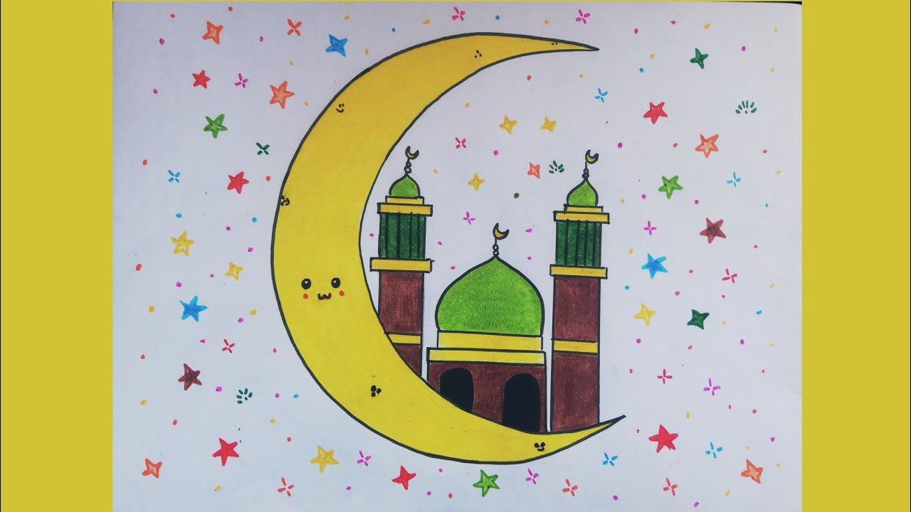 Ramadan / Eid Drawing Easy Step by Step || Eid #drawing #ramadan ...