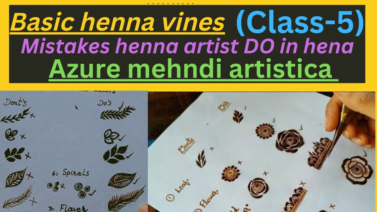 BASIC HENNA VINES||NEW MEHNDI COURSE FOR BEGINNERS (CLASS-5)||VIRAL ...