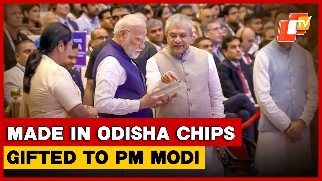 3 made in Odisha chips presented to PM Modi - YouTube