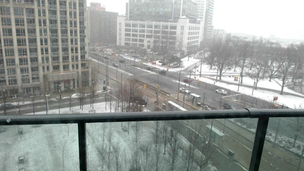 Toronto Heavy Snow Live Video From My Balcony | Live From Downtown ...