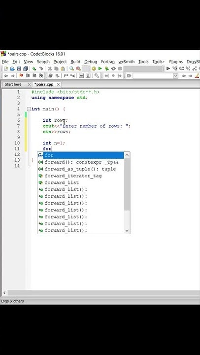 Floyd's Triangle Code in C++ | #shorts #programming #shortvideo #flyodtriangle #triangle - YouTube