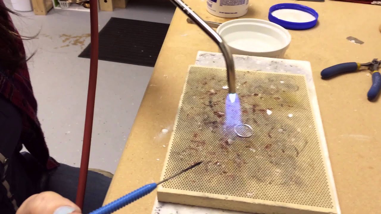 Soldering silver jewelry - YouTube