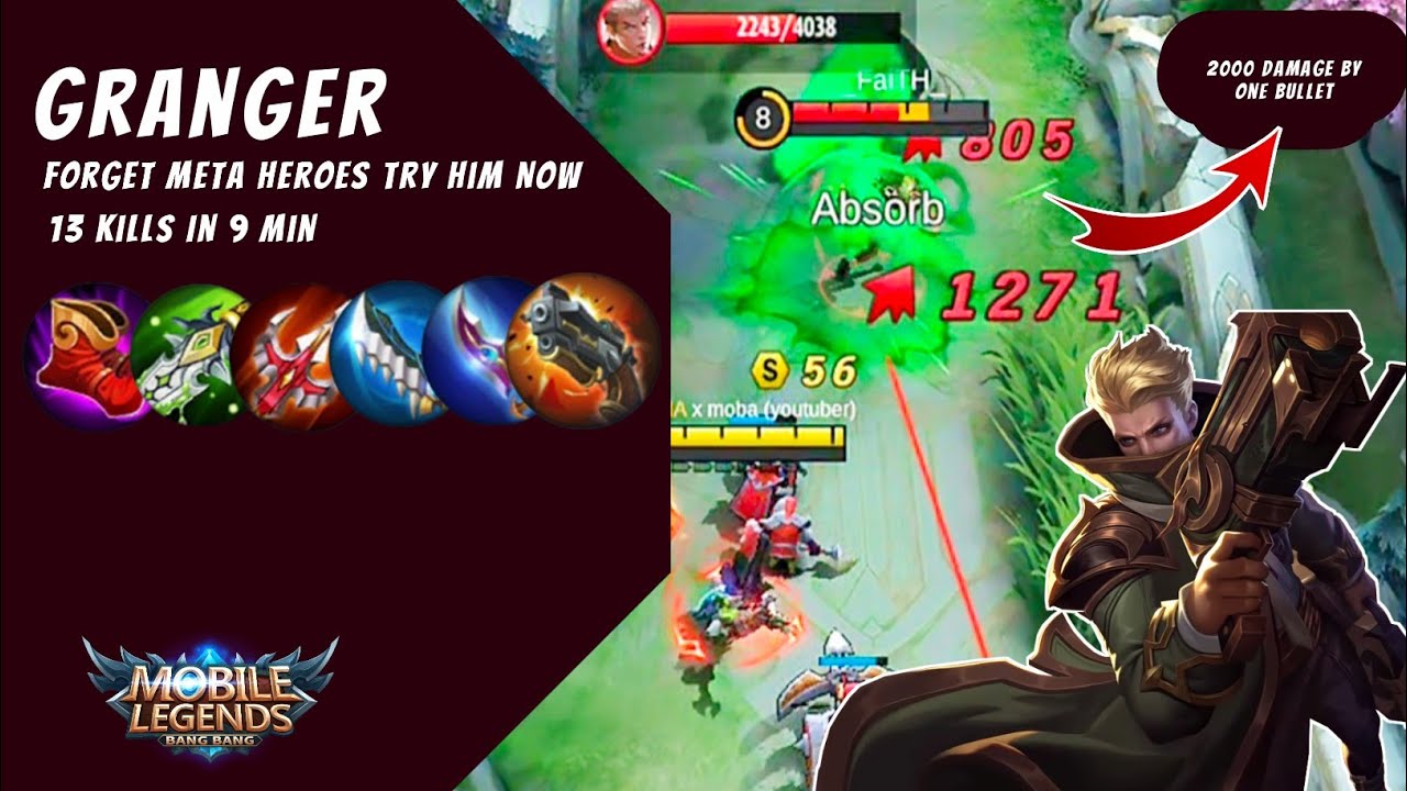 Granger The King Of Early Game | Granger Gameplay And Top 1 Global ...