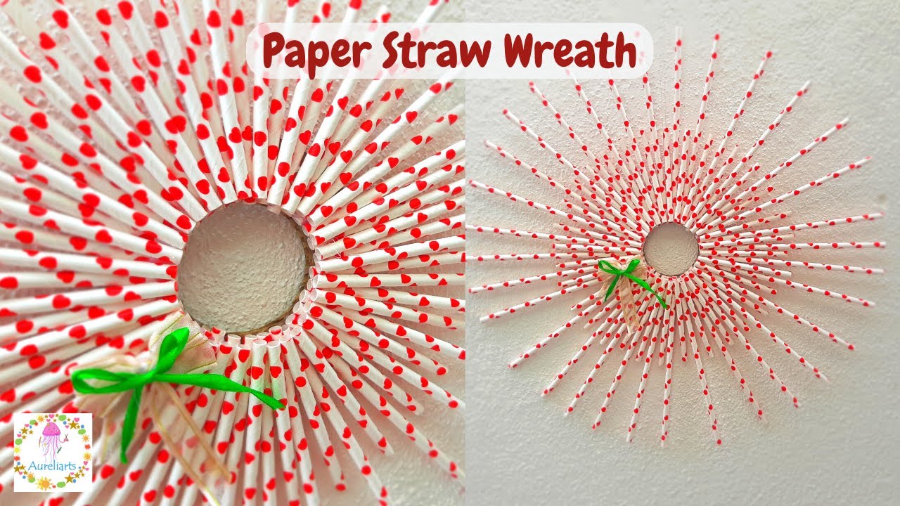 How to make a Paper Straw Wreath | Step by Step | Easy Crafts # ...
