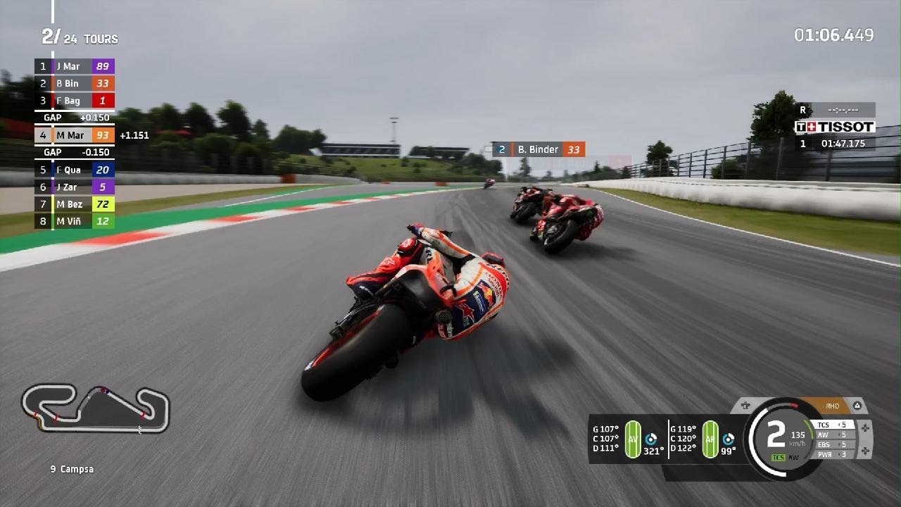 MotoGP23 daily game Catalunya Marc Marquez 1,42 min Best lap - YouTube