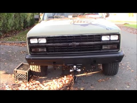 Installing Front Bumper & Tri-Ball Pintle - CUCV M1009 M1008 Bumpers ...