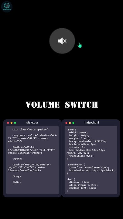 Volume Switch.#techszdeveloper#coding#webcoding#programminglanguage#csstricks#python#code# ...