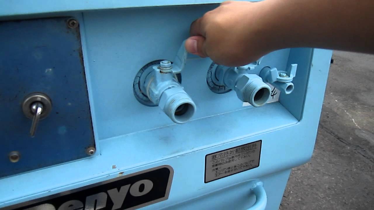 DENYO air compressor DPS90SPB : 1997 for Sale!!! - YouTube