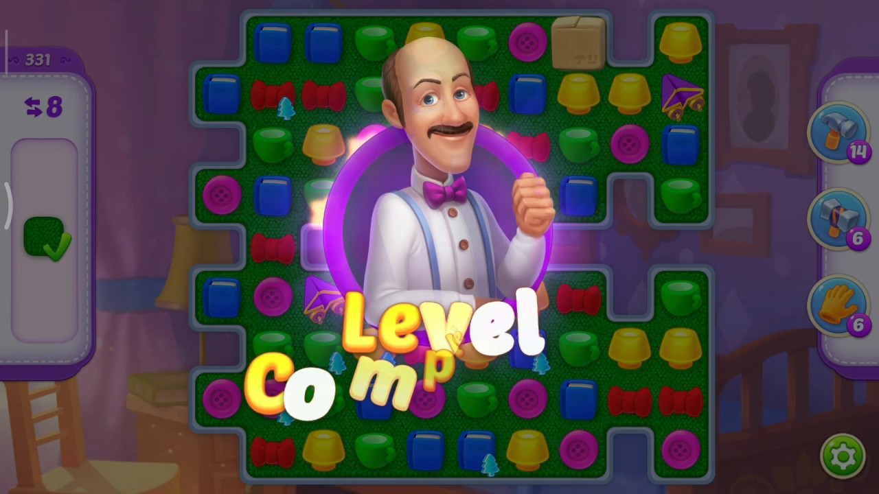 homescapes level 331 - hard - YouTube