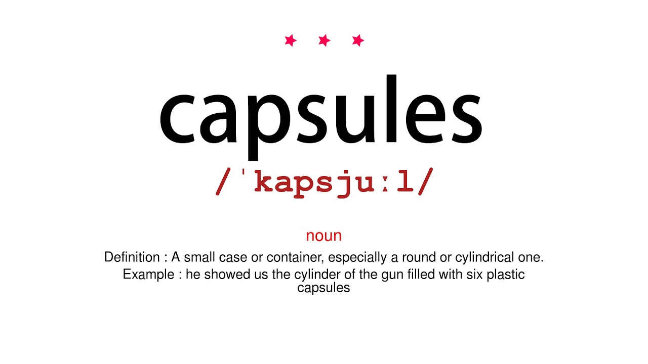 How to pronounce capsules - Vocab Today - YouTube