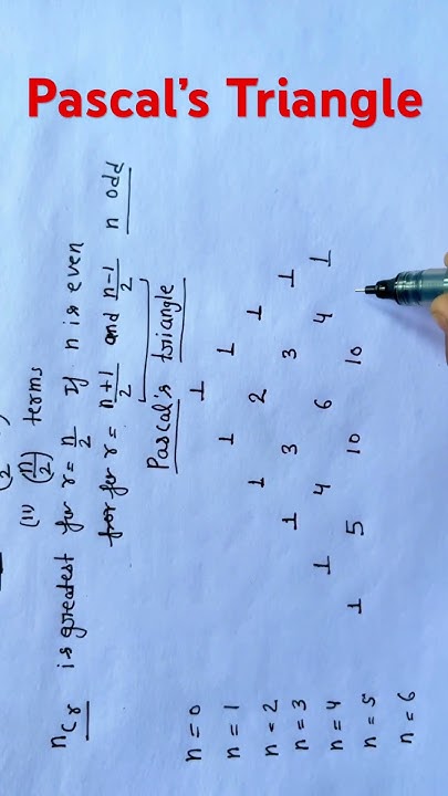 How to make pascal’s Triangle || #binomialtheorem #nda #important #mathematics #competitiveexams ...