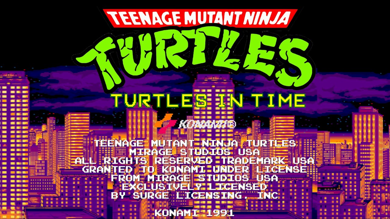 Teenage Mutant Ninja Turles: Turtles in Time Arcade Intro - YouTube