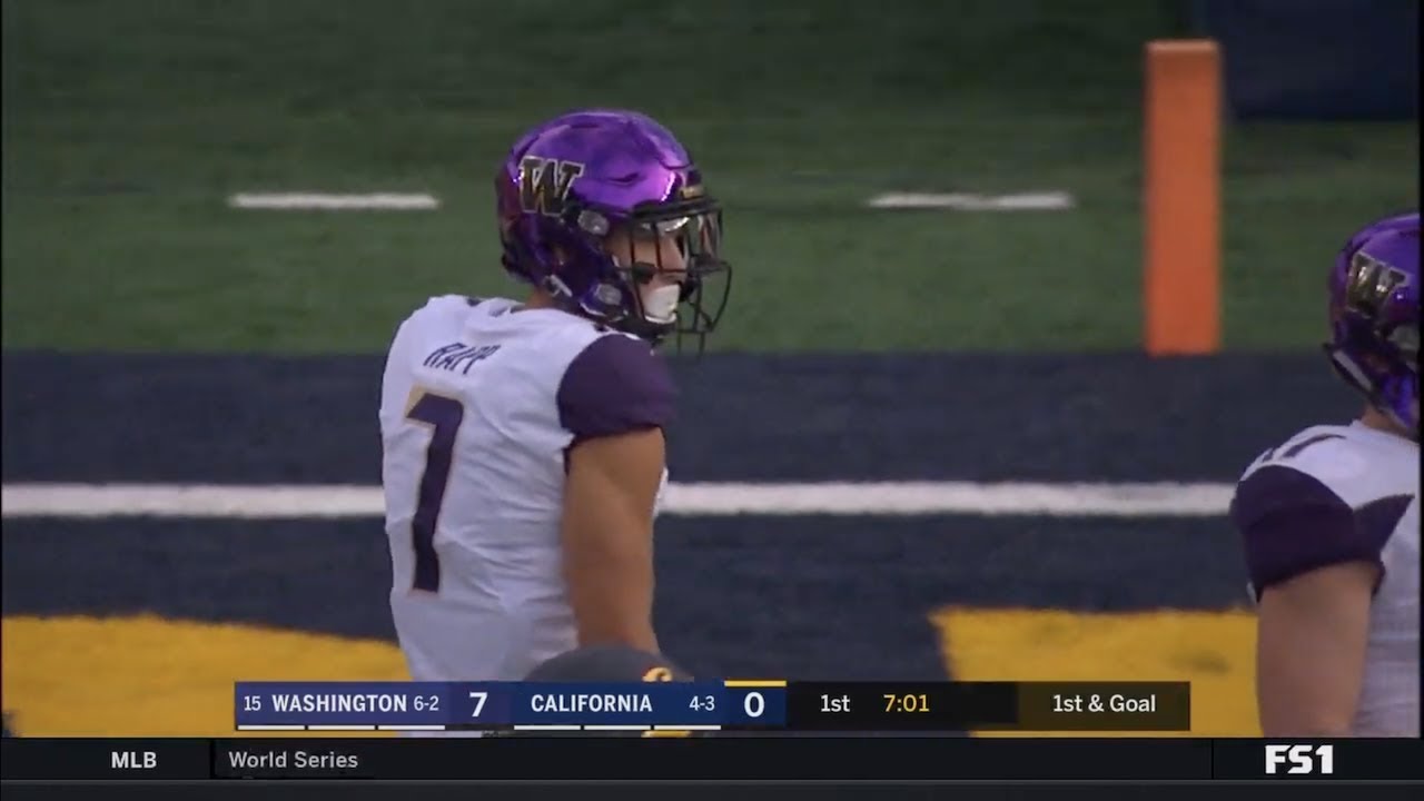 Taylor Rapp (Washington DB #7) Vs. California 2018 - YouTube