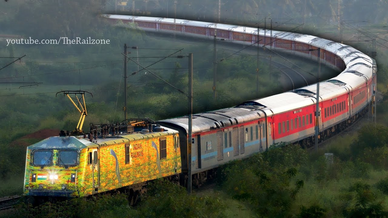Green WAP7 Rajdhani Express | Indian Railways (Duronto WAP7) - YouTube