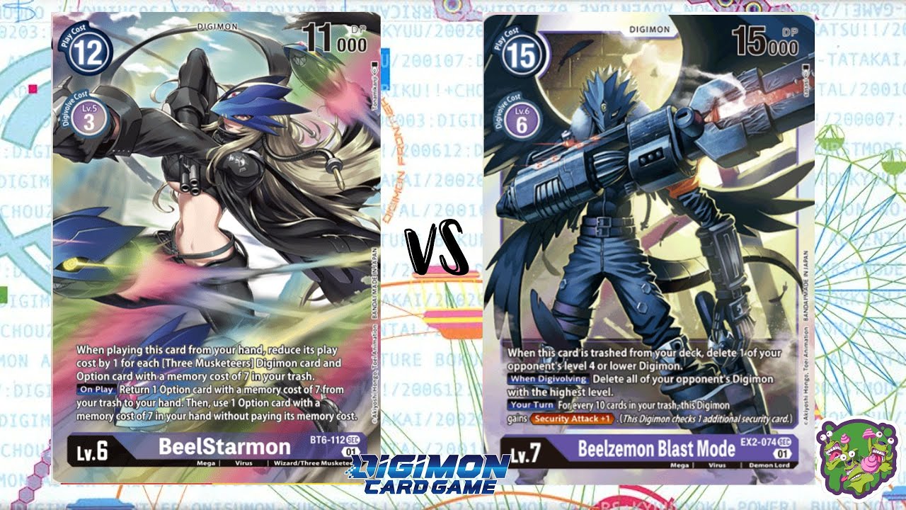 DIGIMON TCG: BeelStarmon (Purple) vs Beelzemon (Purple) - YouTube
