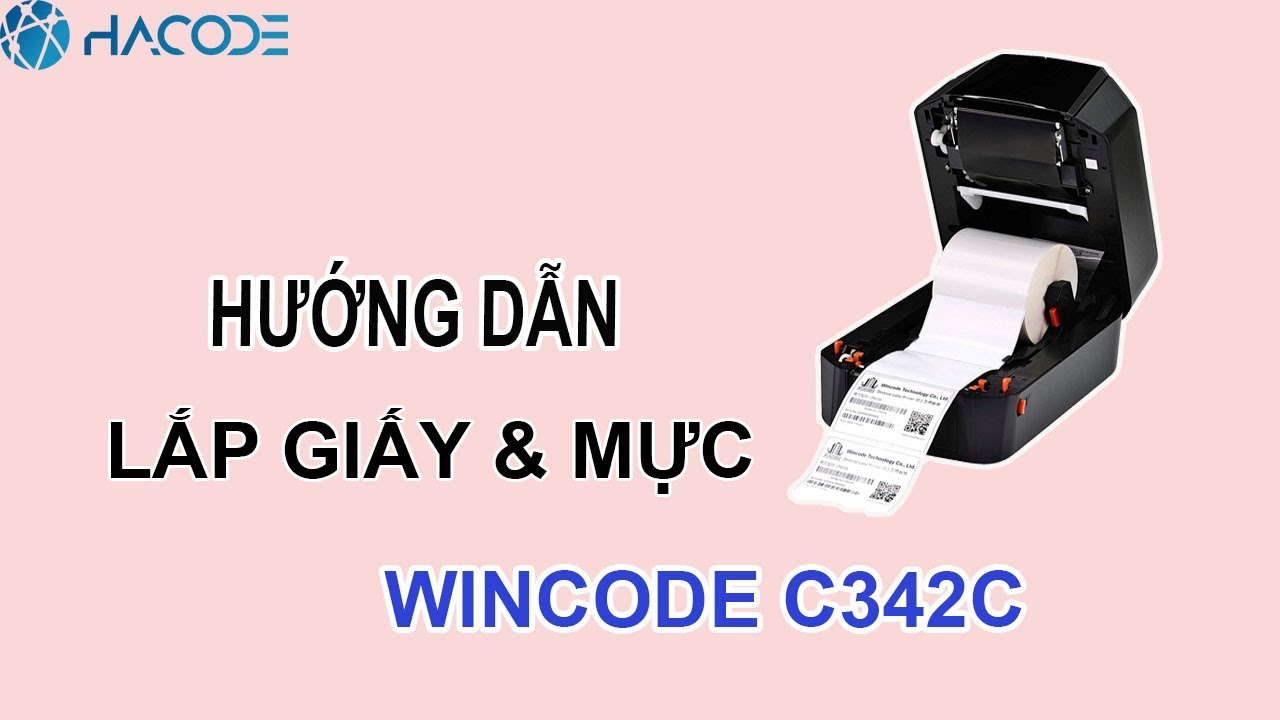 Hướng dẫn lắp giấy và mực cho máy in WINCODE C342C - YouTube
