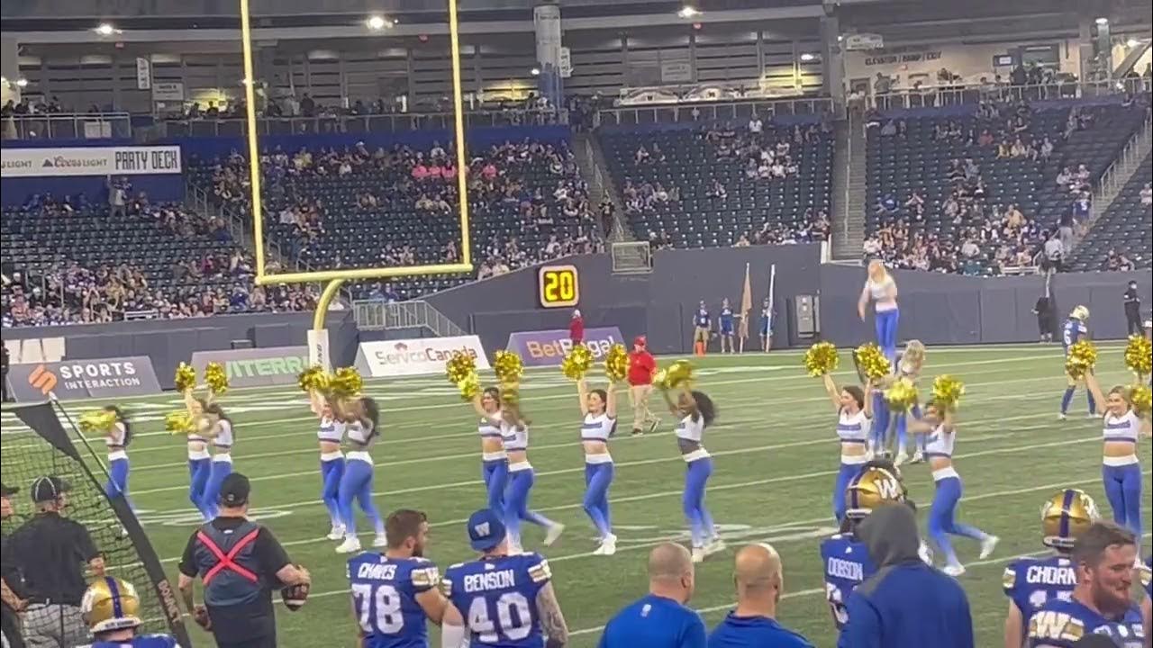 Winnipeg Blue Bomber Cheer/Dance Team 2022 pregame2 - YouTube