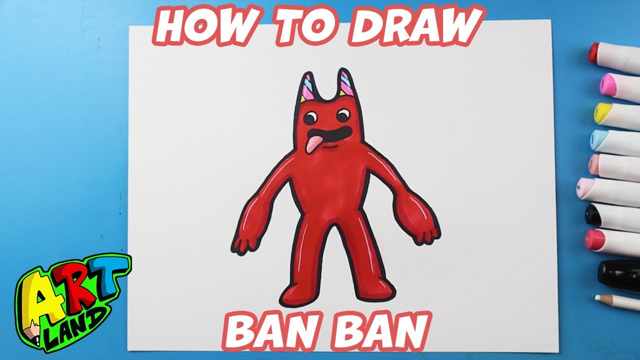 How to Draw Ban Ban from Garten of Ban Ban - YouTube