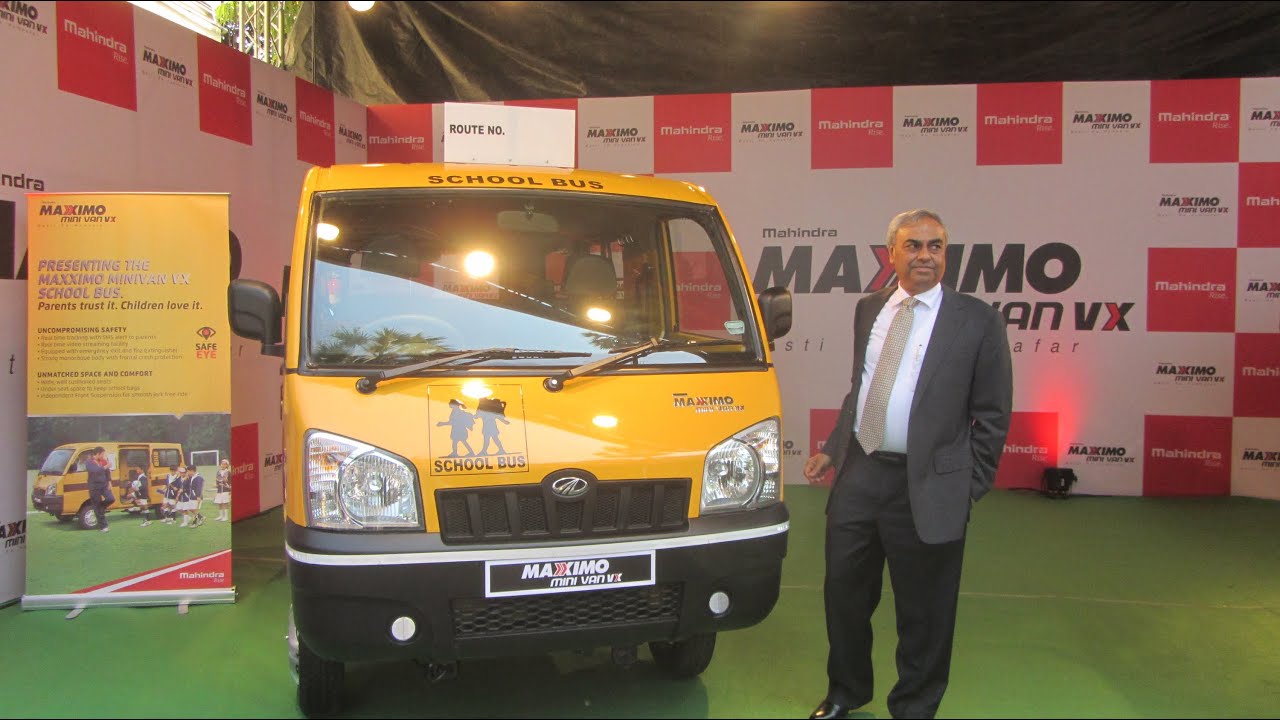 Mahindra Launches Maxximo MiniVan VX School Bus With World Class Safety ...
